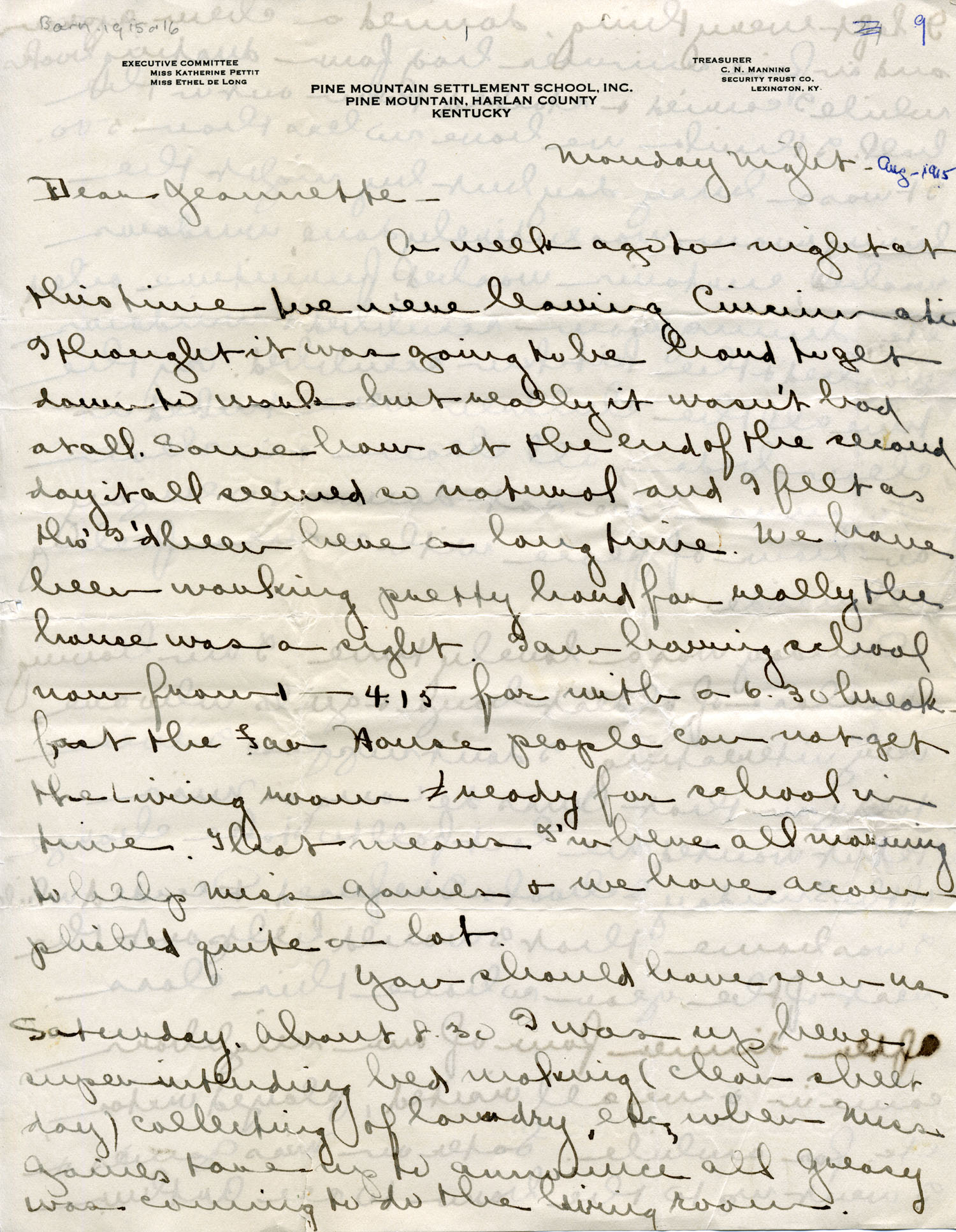 MARGUERITE BUTLER 1915 Letters