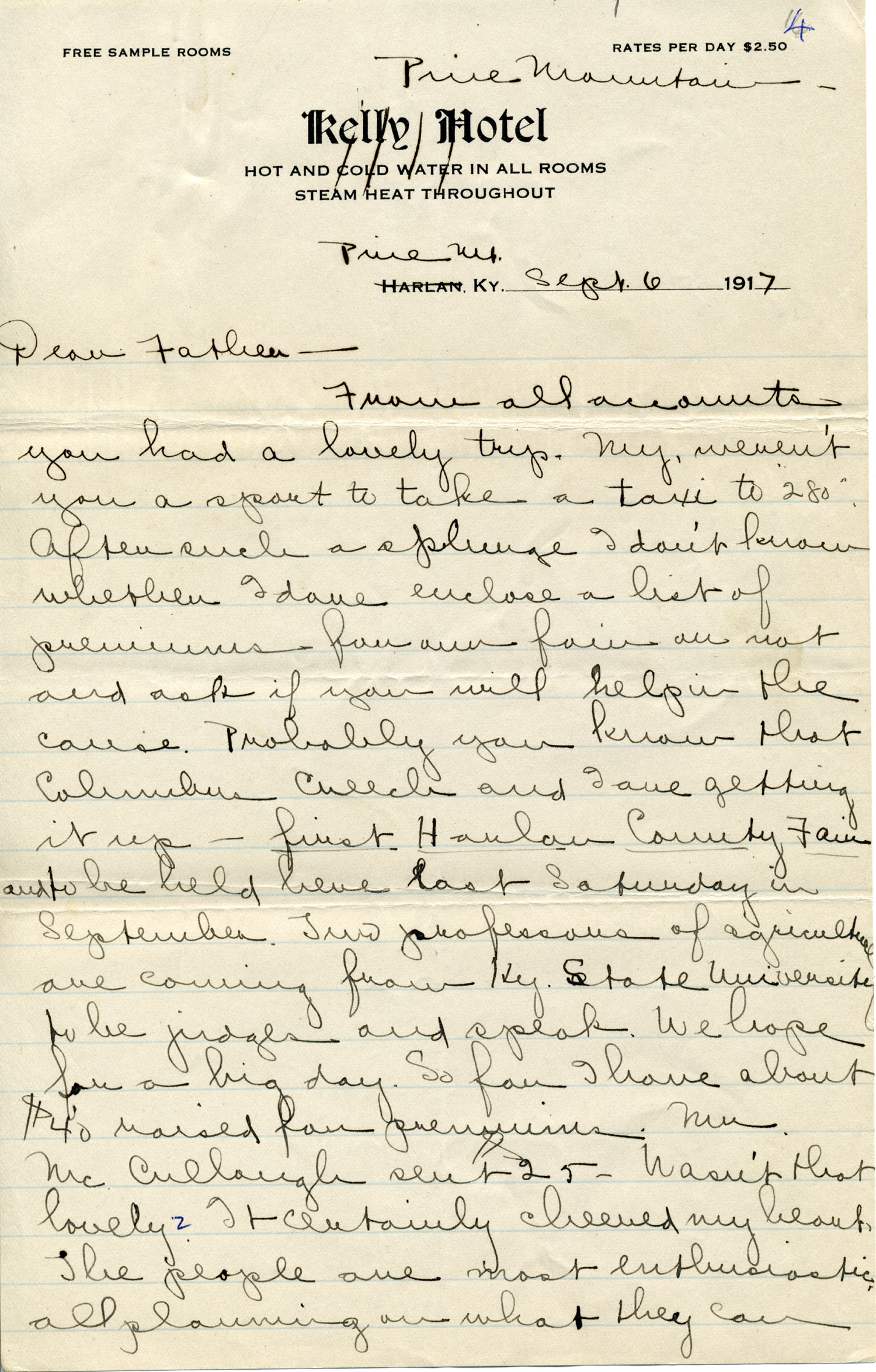 MARGUERITE BUTLER 1917 Letters