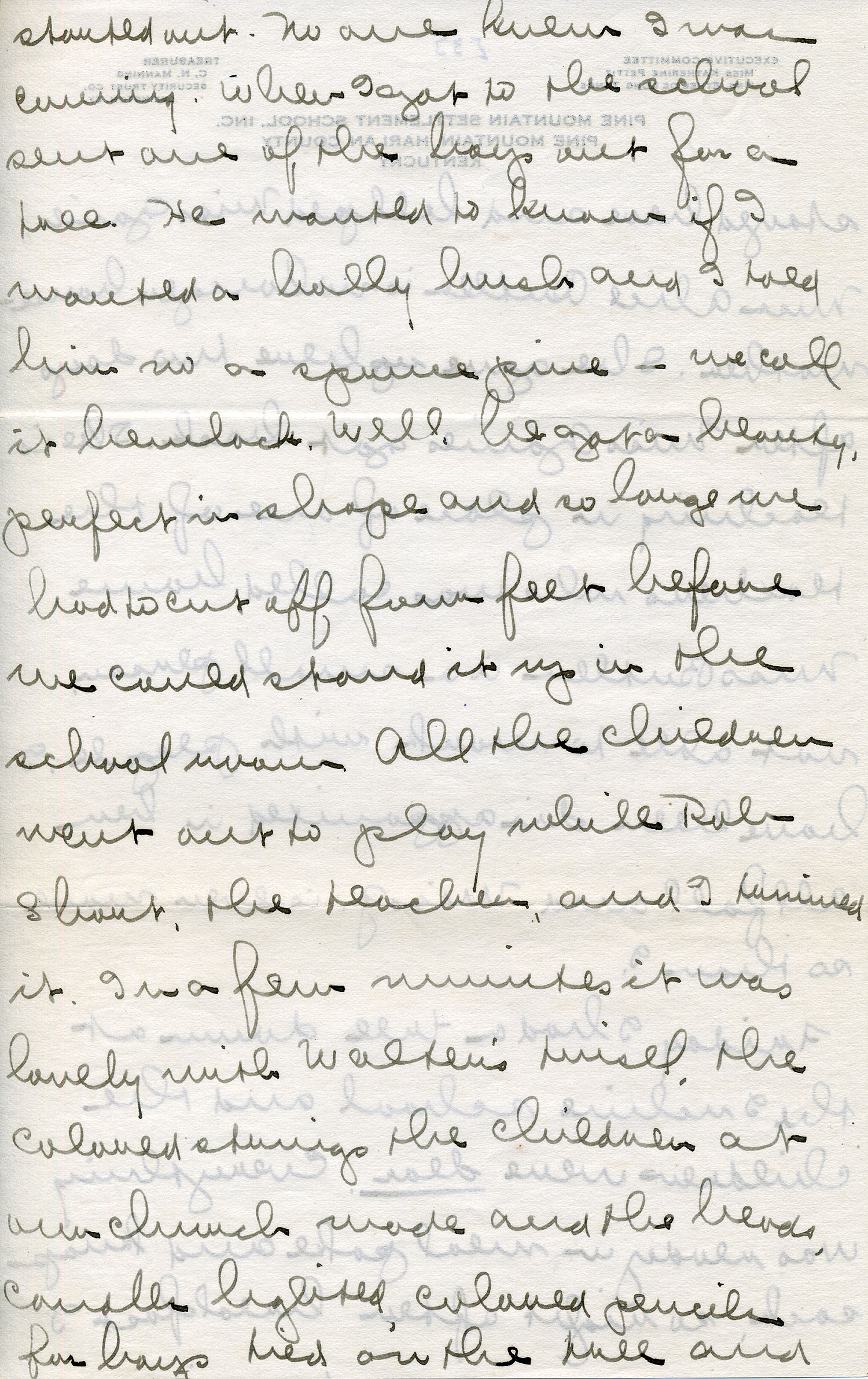 MARGUERITE BUTLER Letters 1920 - Pine Mountain Settlement School