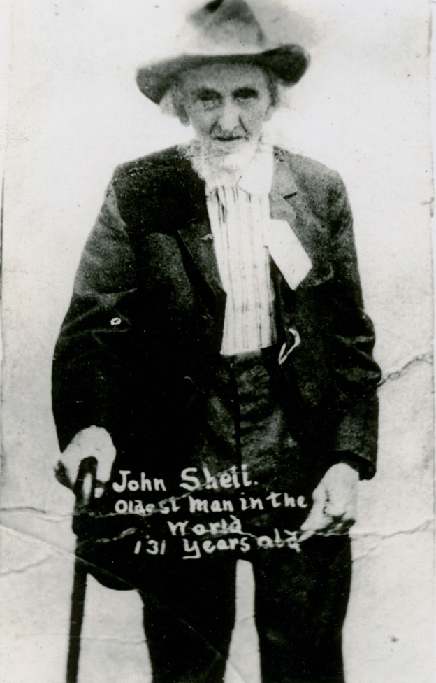 LOCAL HISTORY SCRAPBOOK John Shell Oldest Man in the World - PINE ...