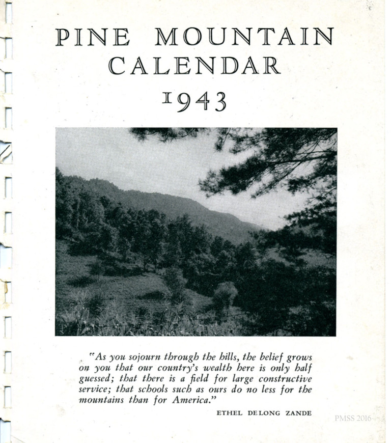 PUBLICATIONS PMSS Calendars 1943 - Pine Mountain Settlement School