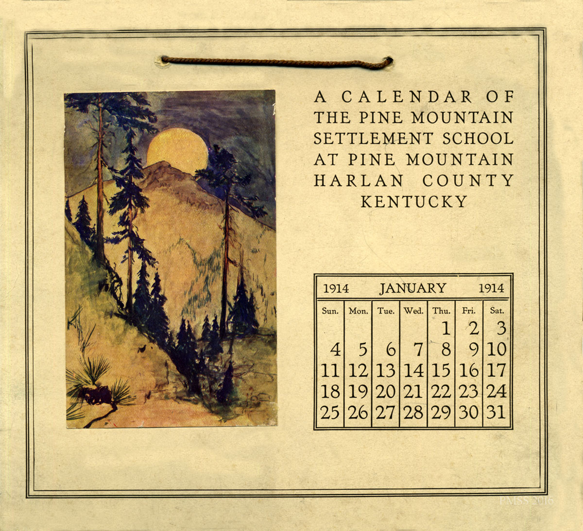 PUBLICATIONS Calendars - PINE MOUNTAIN SETTLEMENT SCHOOL COLLECTIONS