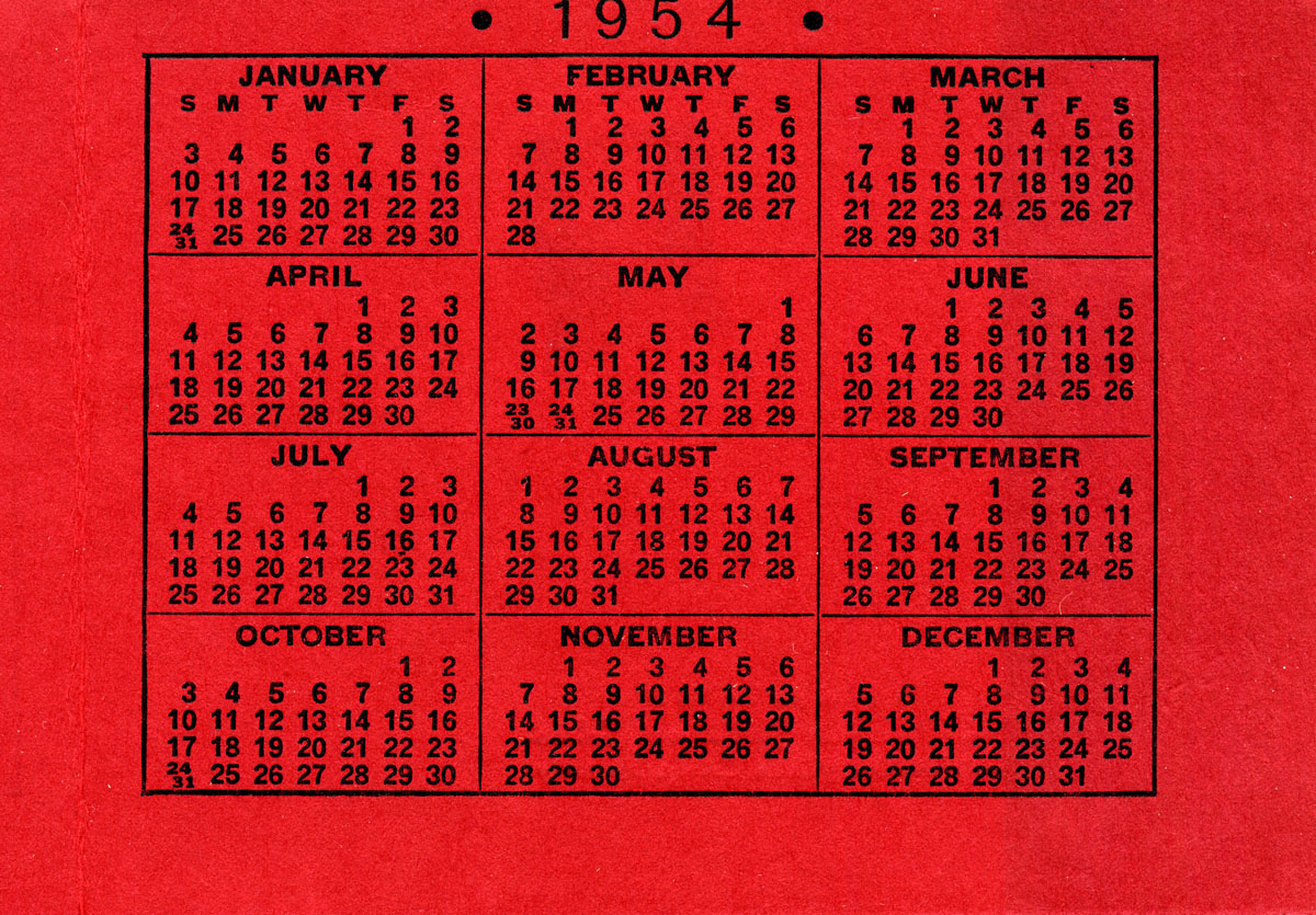 PUBLICATIONS PMSS Calendars 1954 - Pine Mountain Settlement School