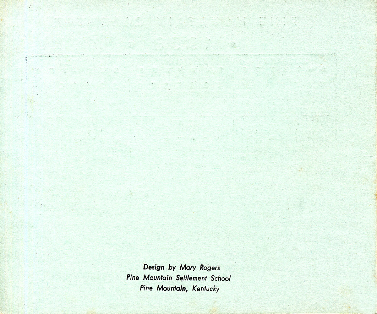 PUBLICATIONS PMSS Calendars 1958 - PINE MOUNTAIN SETTLEMENT SCHOOL ...